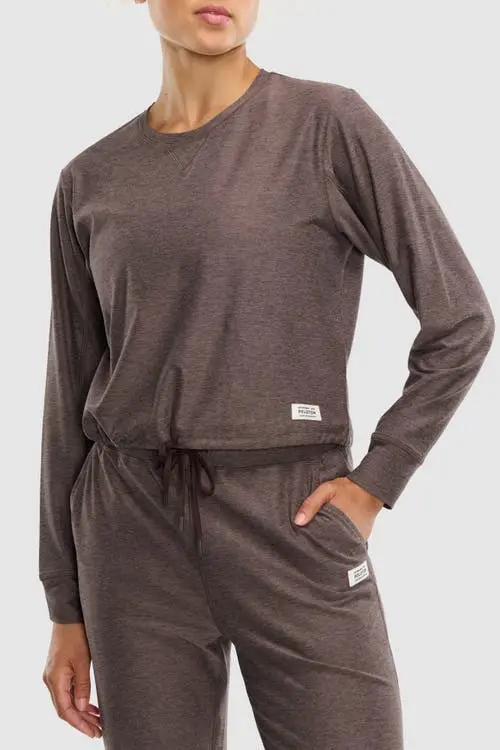 PELOTON Crewneck Pullover - Cocoa