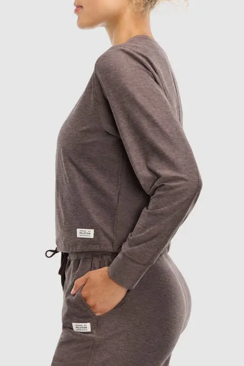 PELOTON Crewneck Pullover - Cocoa