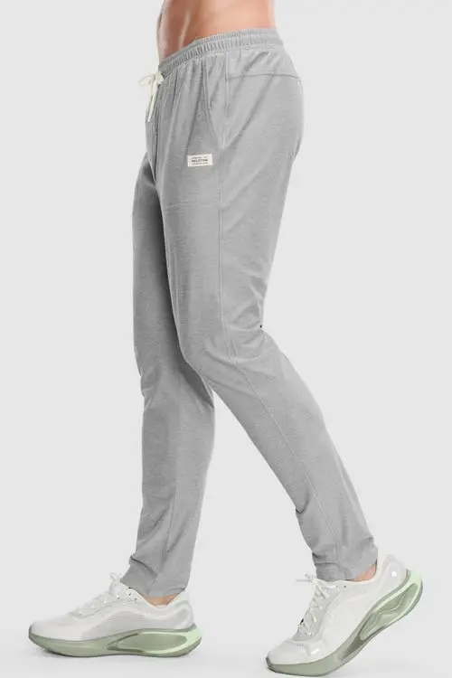 PELOTON Rolled Cuff Tapered Pant - Light Heather Grey