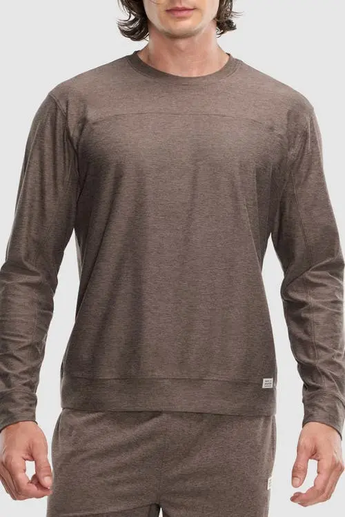 PELOTON Curved Yoke Pullover - Cocoa
