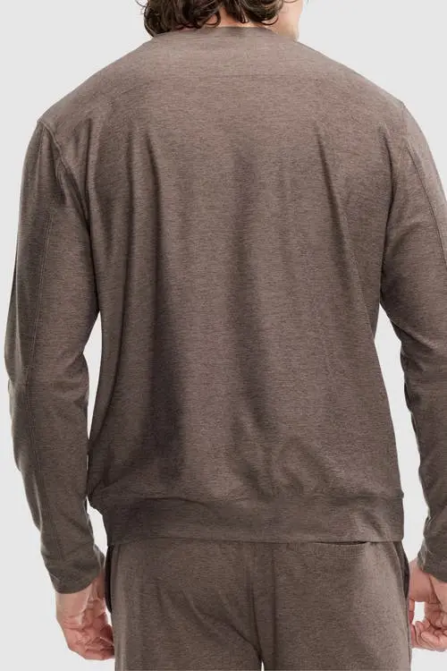PELOTON Curved Yoke Pullover - Cocoa