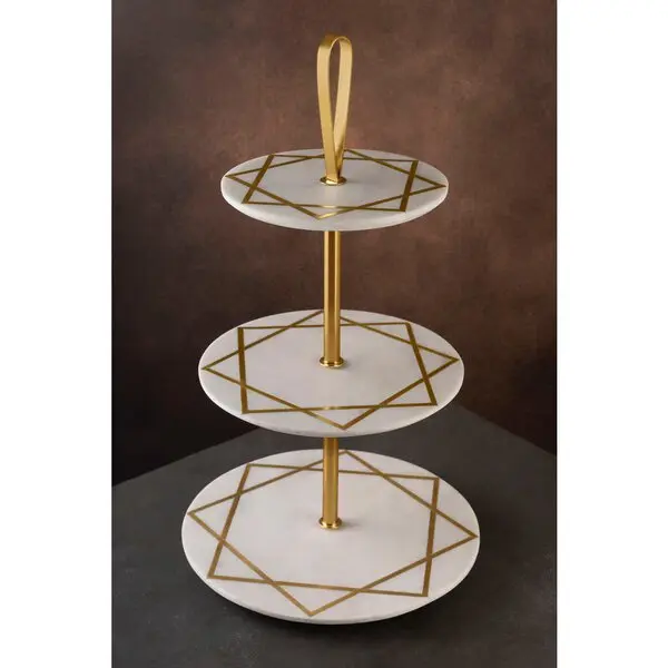 GAURI KOHLI Marbella Cake Stand - White