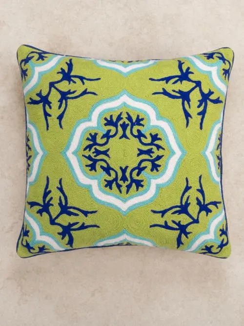 GAURI KOHLI Matilda Throw Pillow Cover - Green