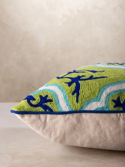GAURI KOHLI Matilda Throw Pillow Cover - Green