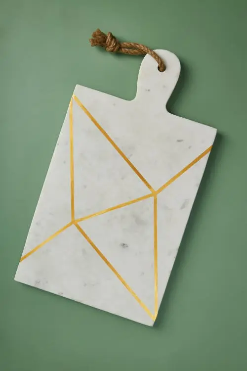 GAURI KOHLI Badajoz Marble Cheese Board - White