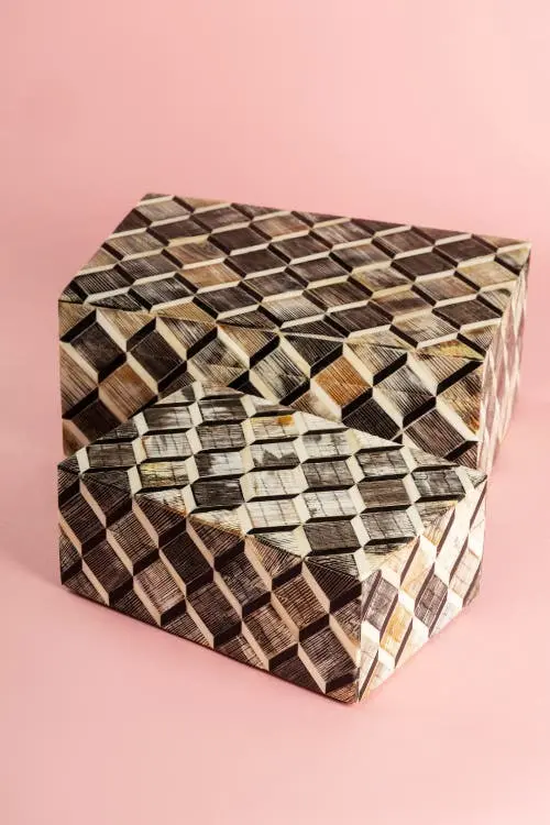 GAURI KOHLI Leela Decorative Boxes - Brown