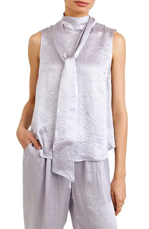 Bella Dahl Sleeveless Satin Top With Tie Back