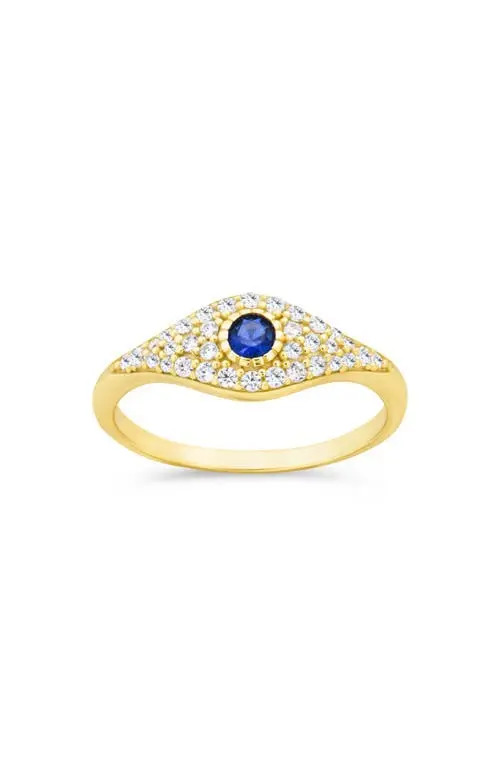 Sterling Forever Evil Eye Ring - Gold