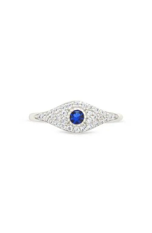 Sterling Forever Evil Eye Ring - Silver