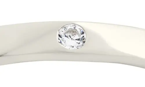 Sterling Forever Cubic Zirconia Studded Band Ring - Silver