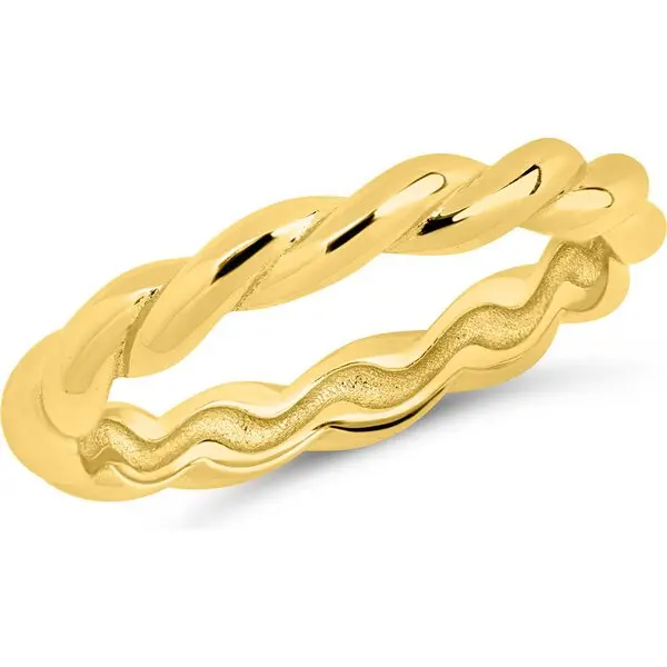 Sterling Forever Nixie Twisted Band Ring - Gold