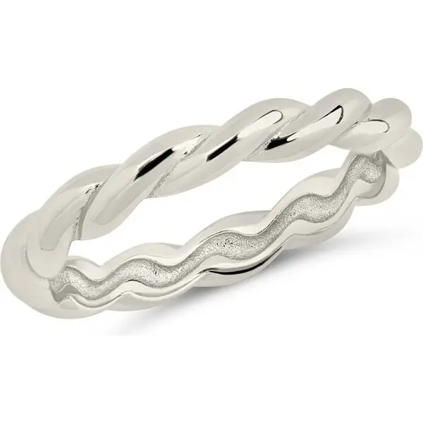 Sterling Forever Nixie Twisted Band Ring - Silver