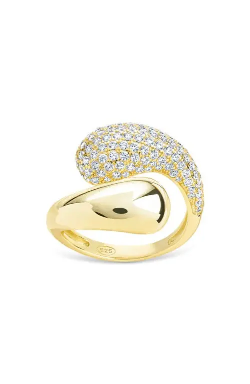 Sterling Forever Cecilia Cubic Zirconia Open Ring - Gold