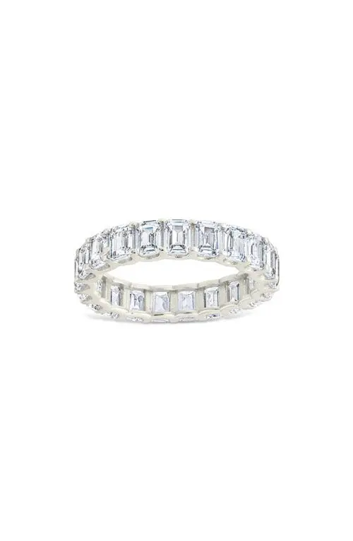 Sterling Forever Rio Baguette Cubic Zirconia Eternity Band Ring - Silver
