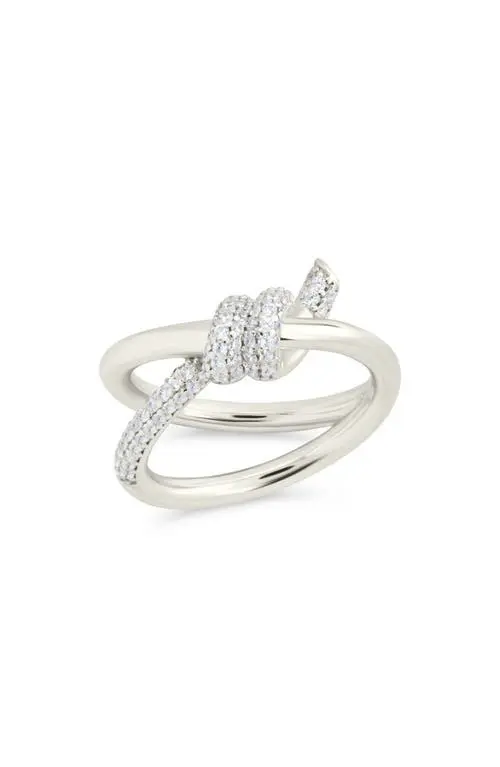 Sterling Forever Irene Twist Ring - Silver
