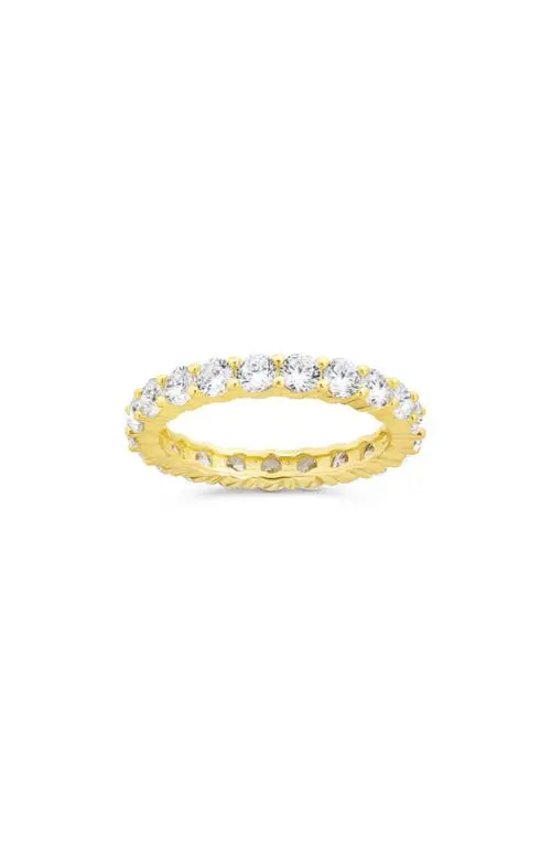 Sterling Forever Gracie Cubic Zirconia Eternity Ring - Gold