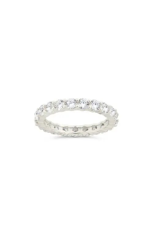 Sterling Forever Gracie Cubic Zirconia Eternity Ring - Silver/clear