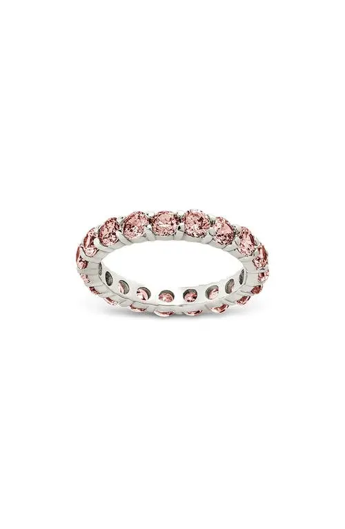 Sterling Forever Gracie Cubic Zirconia Eternity Ring - Silver/pink
