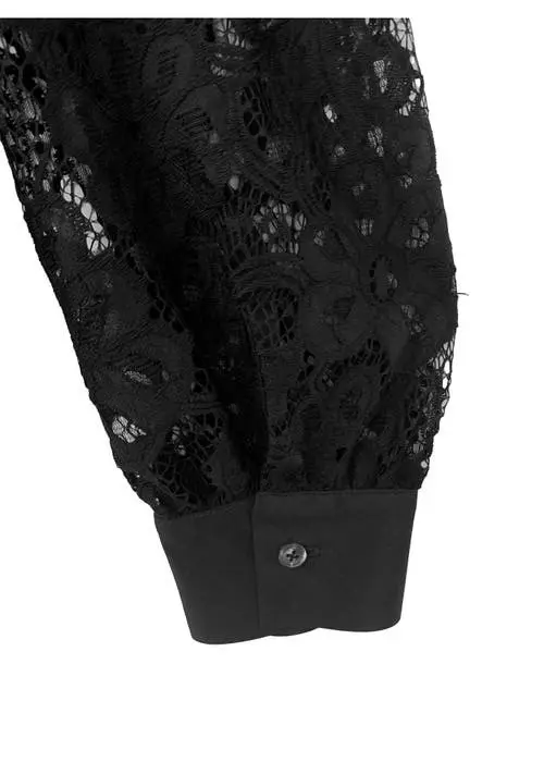 Baacal Lorena Lace Button Down Blouse