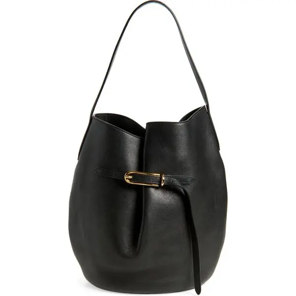LIFFNER Large Belted Bucket Bag - Black