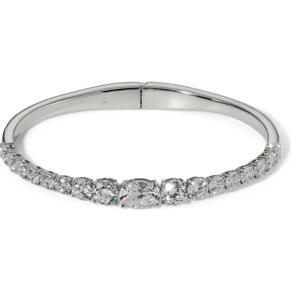 Nadri Stellar Hinge Bracelet - Rhodium