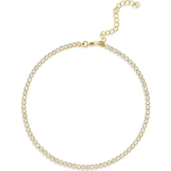 SHYMI Cubic Zirconia Tennis Anklet - Gold