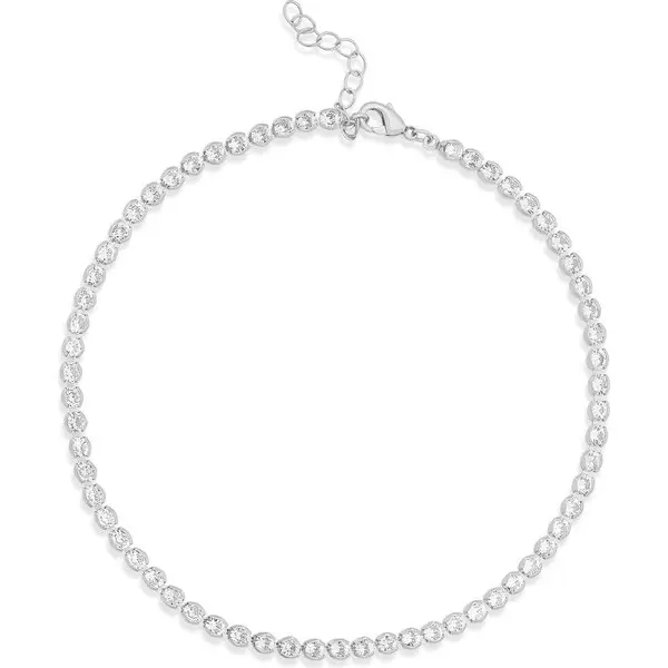SHYMI Cubic Zirconia Tennis Anklet - Silver