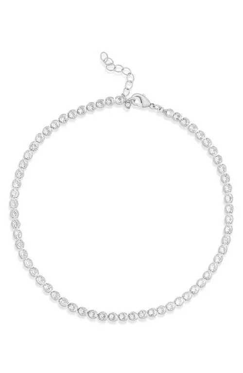 SHYMI Cubic Zirconia Tennis Anklet - Silver
