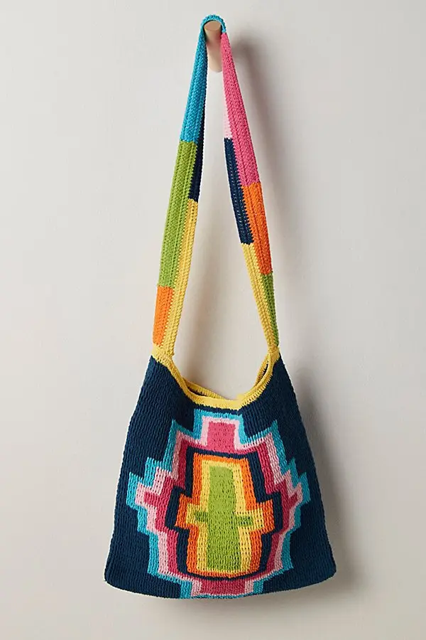 BEK + MERI Cross Chevron Tote Bag