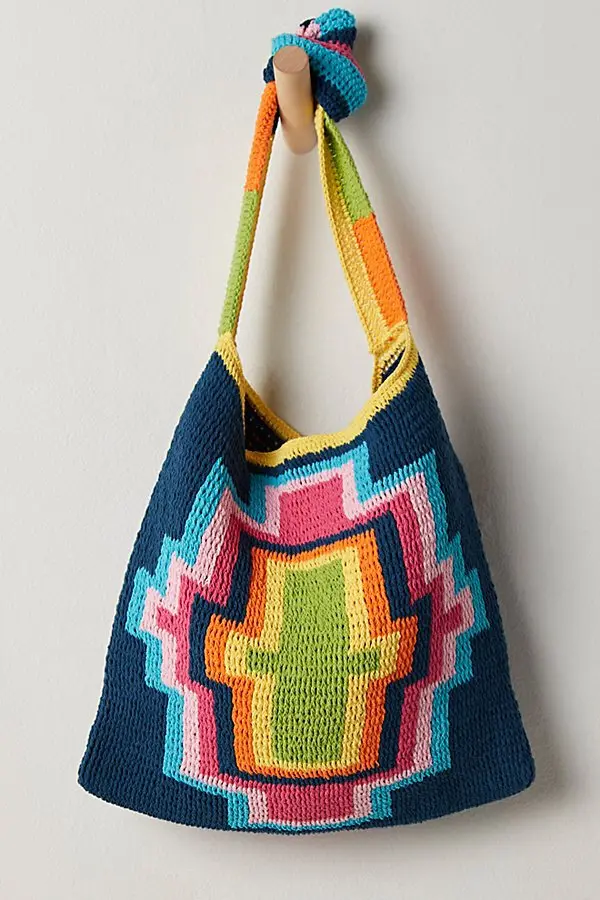 BEK + MERI Cross Chevron Tote Bag