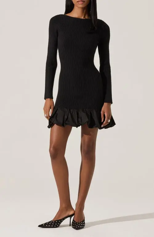 Astr The Label Carlene Long Sleeve Mini Dress