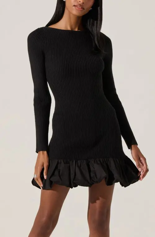 Astr The Label Carlene Long Sleeve Mini Dress