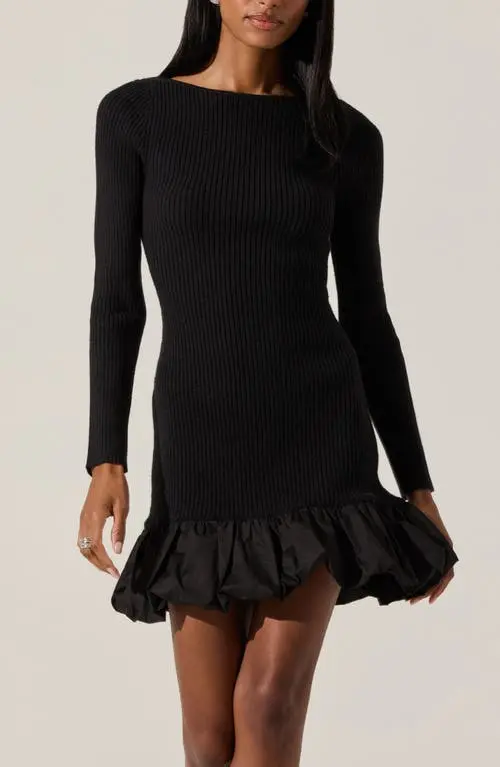 Astr The Label Carlene Long Sleeve Mini Dress