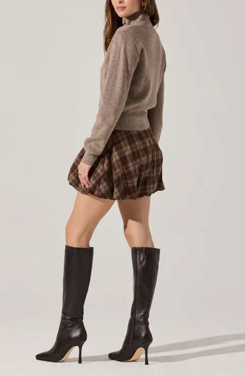 Astr The Label Toini Plaid Bubble Mini Skort