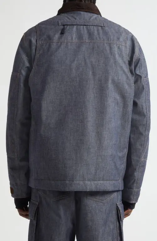 Moncler Croatan Denim Down Shirt Jacket - Blue