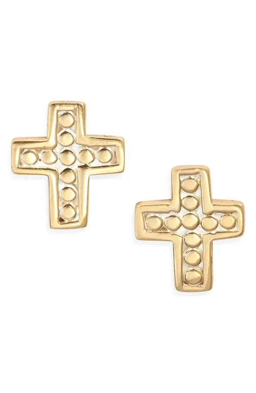 Anna Beck Cross Stud Earrings - Gold