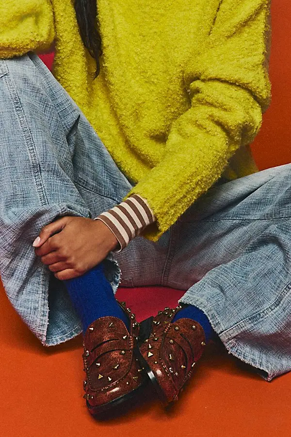 Free People Studded Penny Loafers