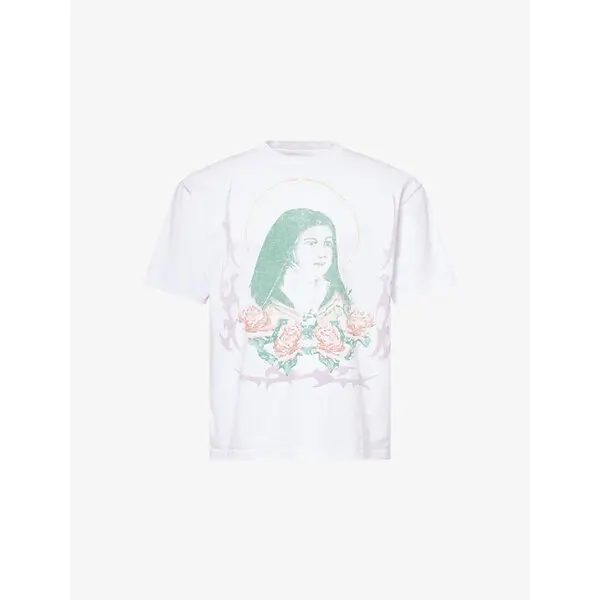BASKETCASE Theresa Jr Graphic-print Cotton T-shirt - White