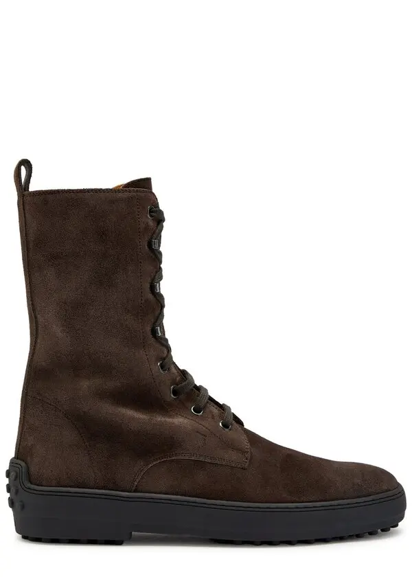 TOD'S Suede Lace-up Boots