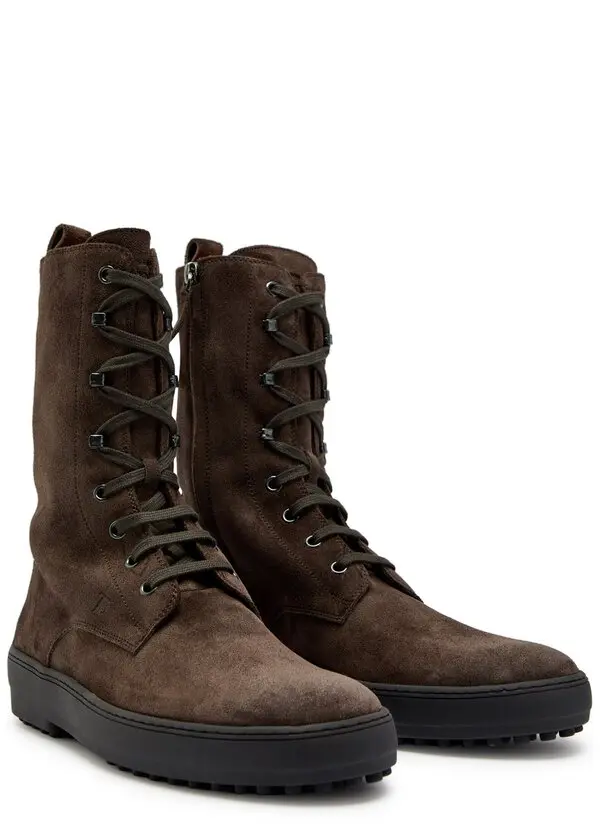 TOD'S Suede Lace-up Boots