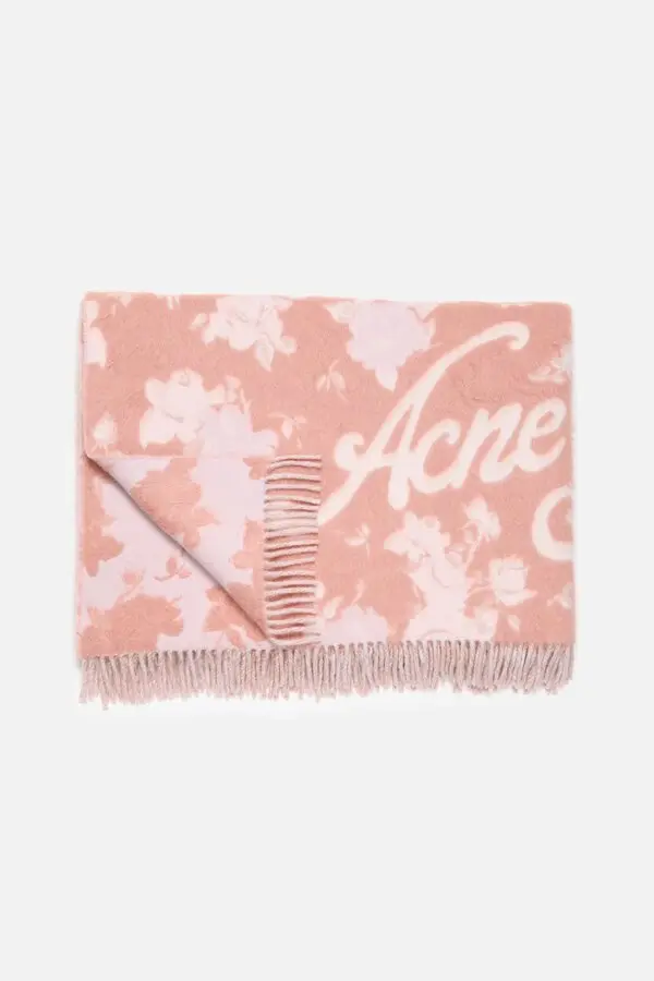 Acne Studios Wool Logo Blanket - Pink