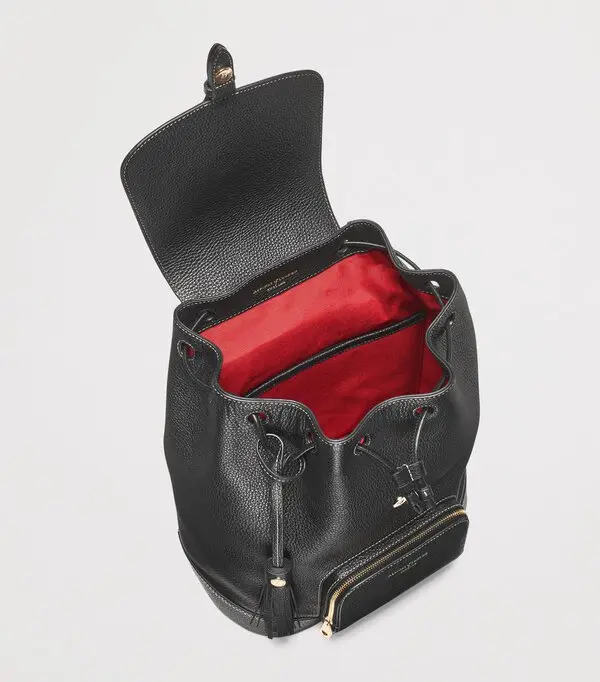 ASPINAL OF LONDON Small Leather Hudson Backpack - Black