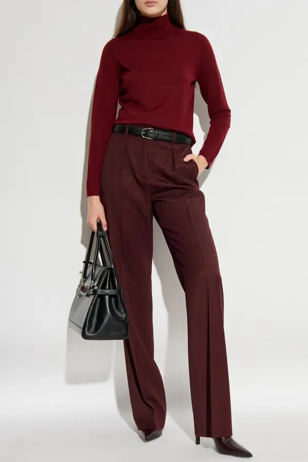 Max Mara Cashmere Turtleneck Sweater - Burgundy