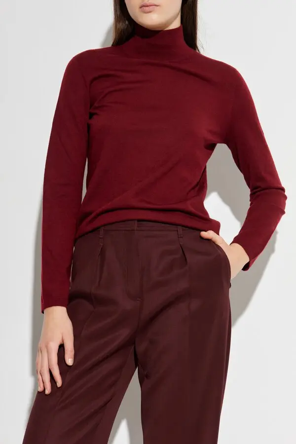 Max Mara Cashmere Turtleneck Sweater - Burgundy