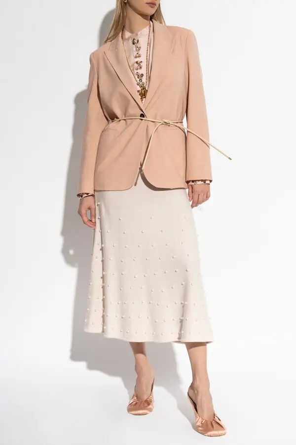 Zimmermann Wool Skirt With Appliqués