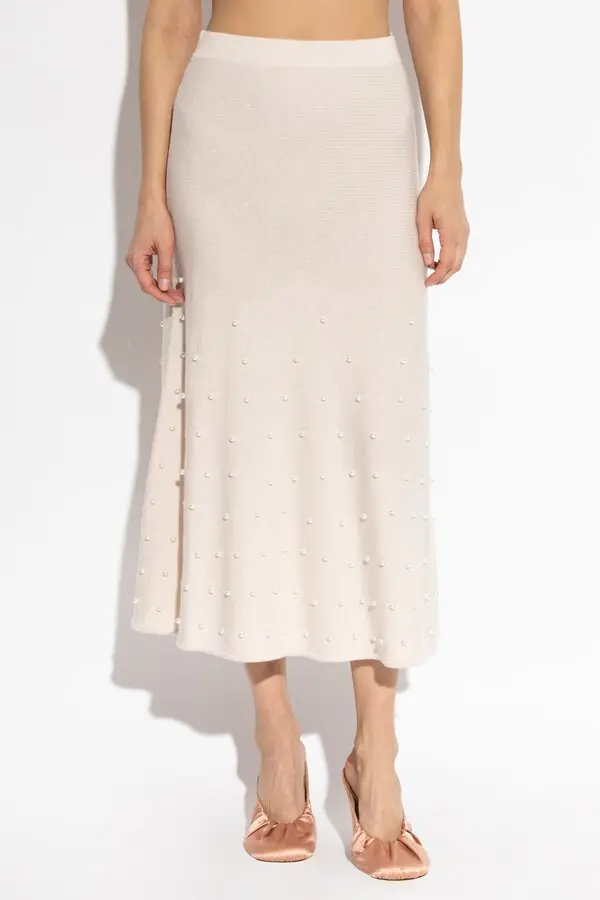 Zimmermann Wool Skirt With Appliqués