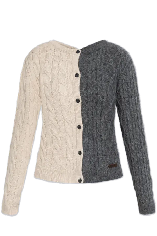 Moschino Cardigan With Decorative Knit - Multicolour