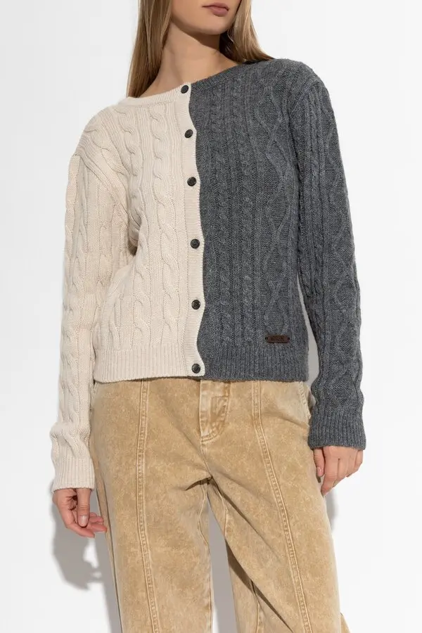 Moschino Cardigan With Decorative Knit - Multicolour