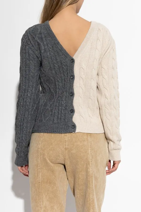 Moschino Cardigan With Decorative Knit - Multicolour