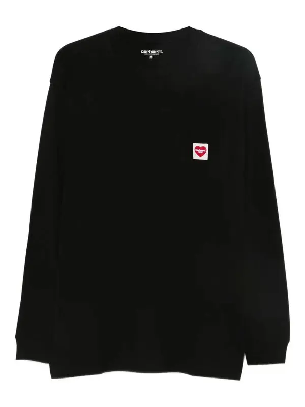 Carhartt Work In Progress Pocket Heart Long-sleeve T-shirt - Black